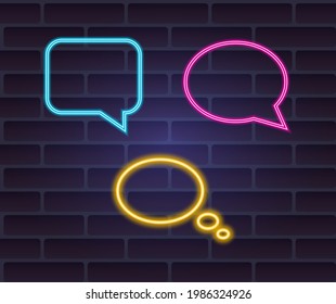 Vector Image Neon Signs Dialogue Stock Vector (Royalty Free) 1986324926 ...