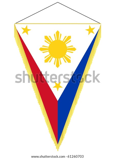 Vector Image Pennant National Flag Philippines Stock Vector (Royalty ...