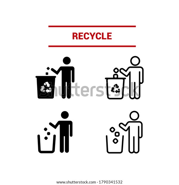 Vector Image Image Person Recycling Stock Vector (Royalty Free ...