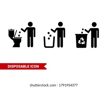 Vector Image Recycle Garbage Pictogram Stock Vector (Royalty Free ...