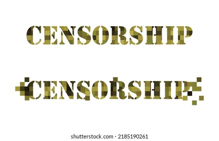 Vector Image Representing War Censorship Stock Vector (Royalty Free ...