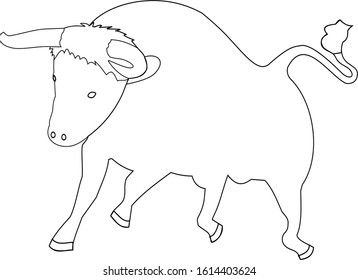 Vector Image Running Bull Stock Vector (Royalty Free) 1614403624 ...