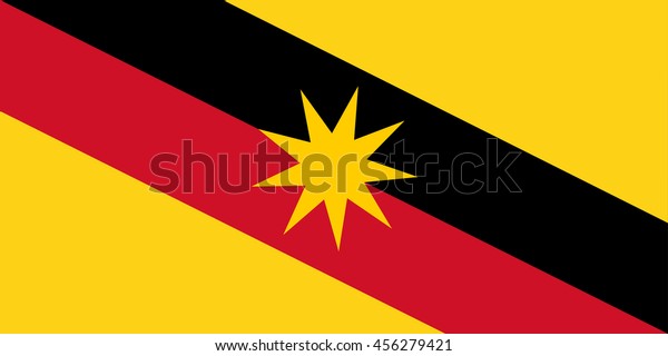 Vector Image Sarawak State Flag Malaysia Stock Vector (Royalty Free ...