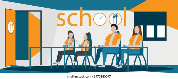 178 Happy School Cafeteria Stock Vectors, Images & Vector Art ...