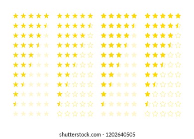Vector Image Set Rating Stars Stock Vector (Royalty Free) 1202640505 ...