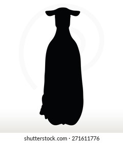 Vector Image Sheep Silhouette Sitting Pose Stock Vector (Royalty Free ...
