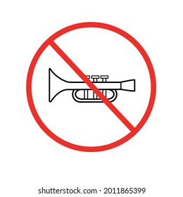 Vector Image Sign Beep Prohibited Stock Vector (Royalty Free ...