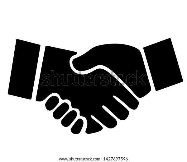 Vector Image Silhouette Two Hands Welcome Stock Vector (Royalty Free ...