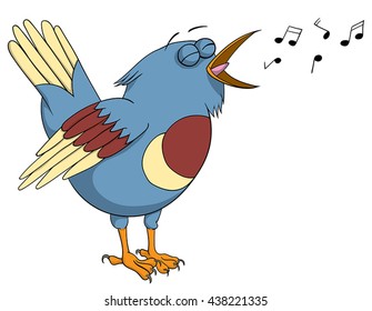 Vector Image Singing Bird Music Notes Stock Vector (Royalty Free ...