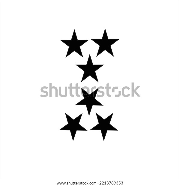 Vector Image Six Stars Black Colour Stock Vector (Royalty Free ...