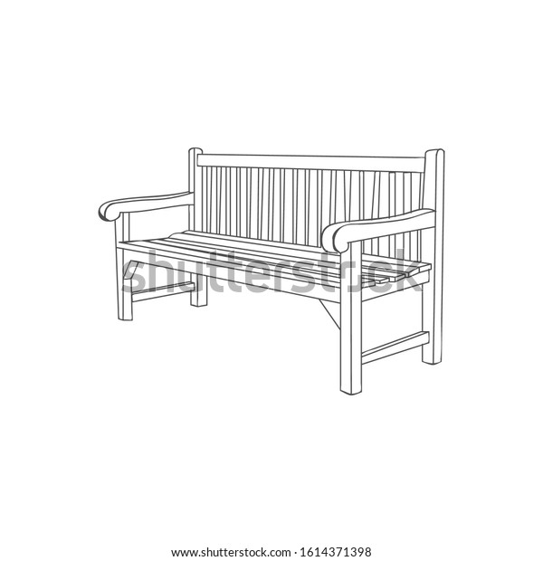 Vector Image Street Bench Outlines Stock Vector (Royalty Free ...