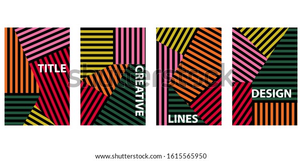 Vector Image Striped Covers Poster Flyer Stock Vector (Royalty Free ...