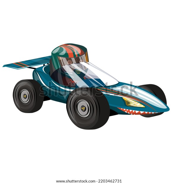 Vector Image Stylized Racing Car Form Stock Vector (Royalty Free ...