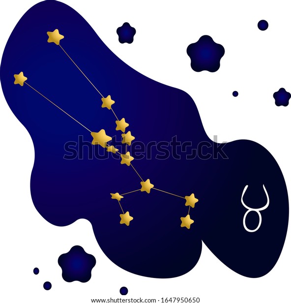 Vector Image Taurus Zodiacal Constellationastrology Sign Stock Vector ...