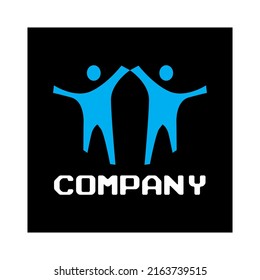 Vector Image Two Humans Corporate Design Stock Vector (Royalty Free ...