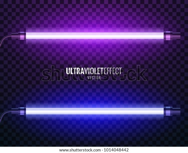 Vector image of ultraviolet lamps. Illustration of realistic light ...