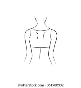 8,539 Woman back line art Images, Stock Photos & Vectors | Shutterstock