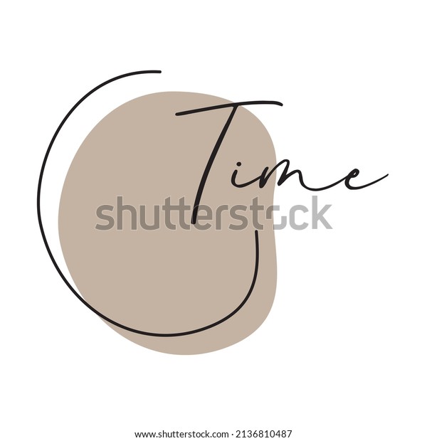Vector Image Word Time Stock Vector (Royalty Free) 2136810487 ...