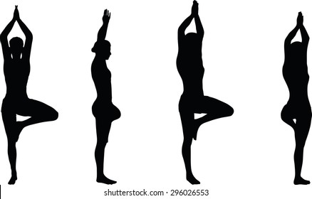 Vector Image Yoga Pose Isolated On Stock Vector (Royalty Free ...
