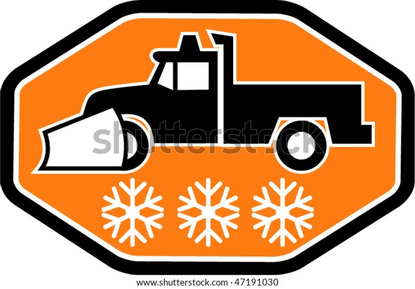 Vector Imagery Shows Snow Plow Truck Stock Vector (Royalty Free) 47191030