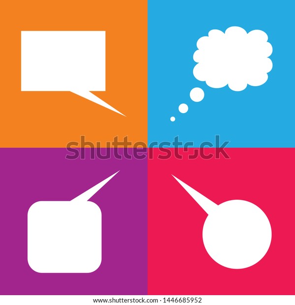 Vector Images Various Colorful Narrative Balloon Stock Vector (Royalty ...