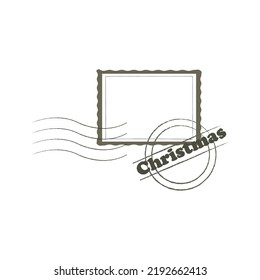 Vector Imprint Postage Stamp Wave Template Stock Vector (Royalty Free ...