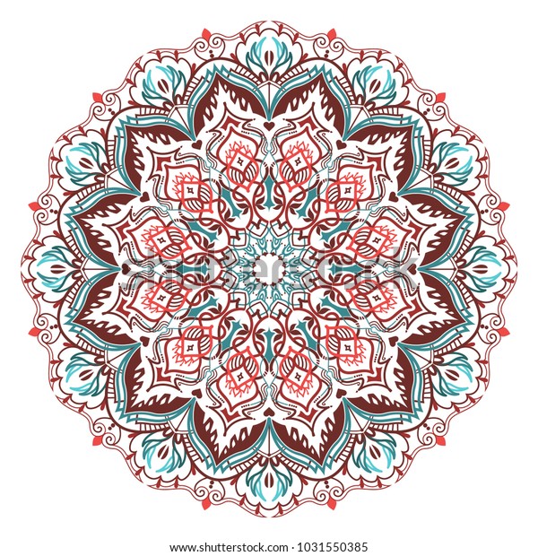 Vector Indian Bright Color Mandala Stock Vector (Royalty Free) 1031550385