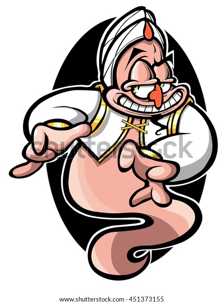 Vector Indian Genie Grants Wishes Stock Vector (Royalty Free) 451373155 ...