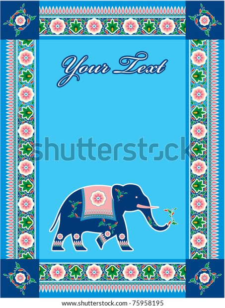 Vector Indian Hindu Style Template Copy Stock Vector (Royalty Free ...