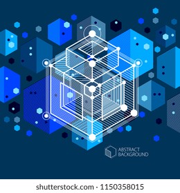 Engineering Technology Vector Dark Blue Wallpaper Stock Vector (Royalty ...