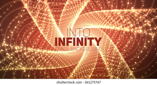 Vector Infinite Space Background Matrix Glowing Stock Vector (Royalty ...