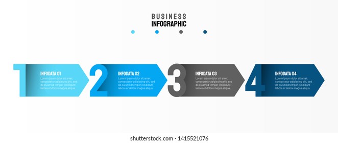 Vector Infographic Arrows Design Number Layout Stock Vector (Royalty ...