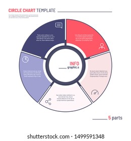Four Section Diagram Infographic Elements Blue Stock Vector (Royalty ...