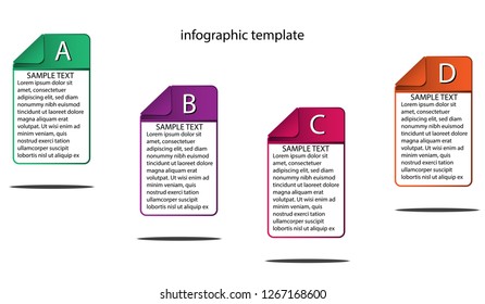 Continuous List Diagram 3 Points Infographic Stock Vector (Royalty Free ...