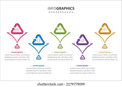 Vector Infographic Design Icons 5 Options Stock Vector (Royalty Free ...