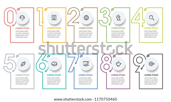 Vector Infographic design template with icons and numbers options or ...