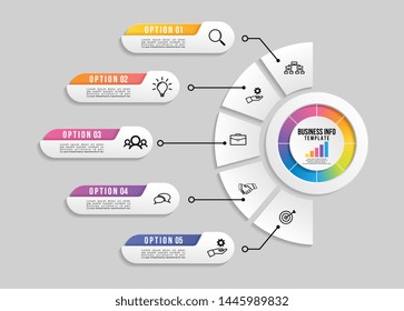 Vector Infographic Design Template Options Steps Stock Vector Royalty