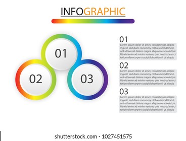 Vector Infographic Design Three Circle Options3 Stock Vector (Royalty ...