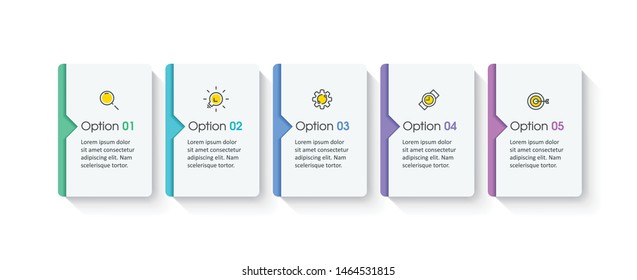 Vector Infographic Label Design Icons 5 Stock Vector (Royalty Free ...