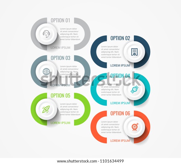 Vector Infographic Label Design Icons 6 Stock Vector (Royalty Free ...