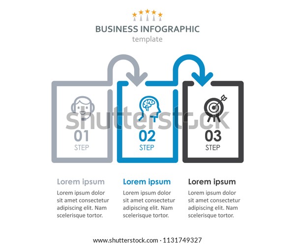 Vector Infographic Label Design Icons 3 Stock Vector (Royalty Free ...