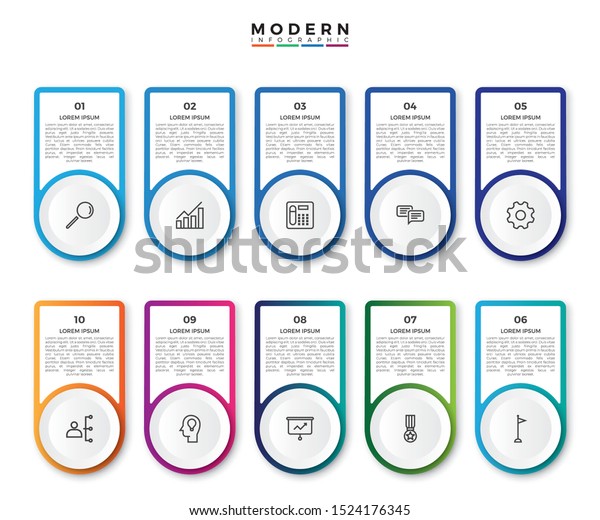 Vector Infographic Label Design Icons 10 Stock Vector (Royalty Free ...