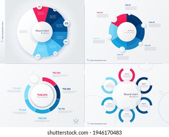Vector Infographic Round Chart Templates Six Stock Vector (Royalty Free ...
