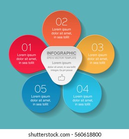 Vector Infographic Template 5 Options Stock Vector (Royalty Free ...