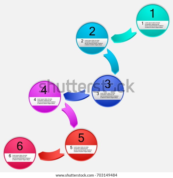 Vector Infographic Template 6 Options Presentation Stock Vector ...