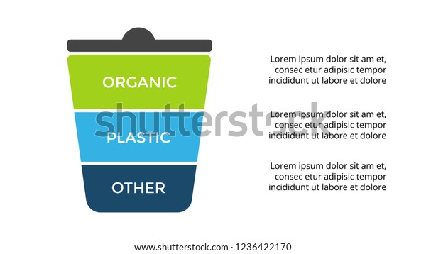 Vector Infographic Template Gerbage Separation Recycle: เวกเตอร์สต็อก ...