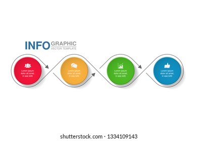 Simple Four Steps Design Layout Infographic Stock Vector (Royalty Free ...