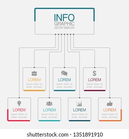 Vector Infographic Template Horizontal Diagram Graph Stock Vector ...