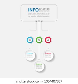 Vektor Stok Vector Infographic Process Chart Template Three (Tanpa ...