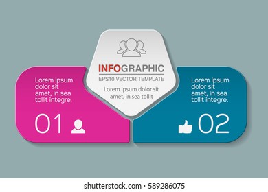 Vector Infographic Template Two Options Stock Vector (Royalty Free ...